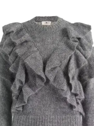 Elisabetta Franchi Knit Pullover With Ruffles