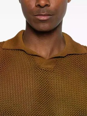 Tagliatore Open-knit Polo T-shirt