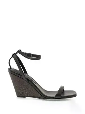 Brunello Cucinelli Beaded Wedge Sandals