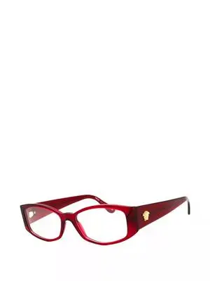 Versace Medusa Oval-frame Glasses - Red