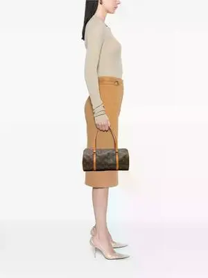 LOUIS VUITTON 2004 Monogram Papillon 30 Handbag - Brown