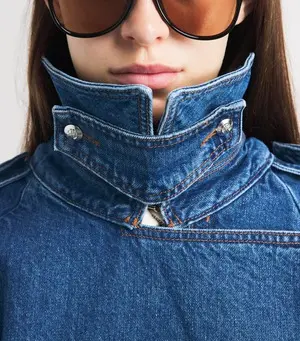 ANINE BING Denim Pascale Trench Jacket