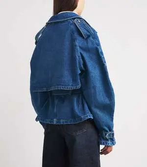 ANINE BING Denim Pascale Trench Jacket