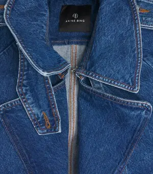 ANINE BING Denim Pascale Trench Jacket