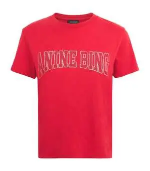 ANINE BING Cotton Shelley T-shirt - Red