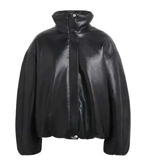 ANINE BING Regenerated Leather Cyrus Jacket - Black
