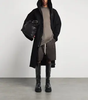 Rick Owens Leather Naska Bogun Knee-high Boots
