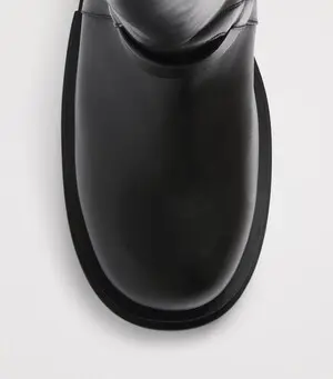 Rick Owens Leather Naska Bogun Knee-high Boots