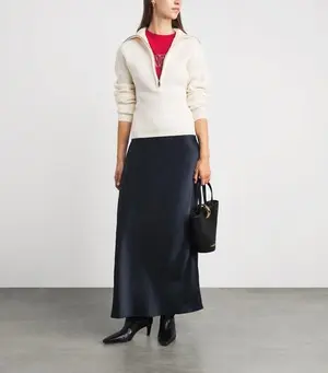 ANINE BING Silk Bar Maxi Skirt