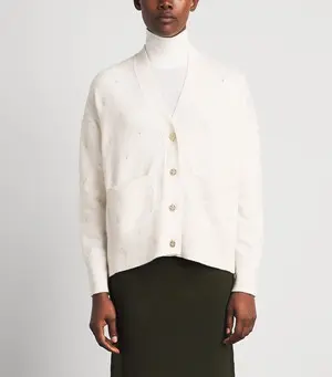 BARRIE Cashmere Crystal-embellished Cardigan