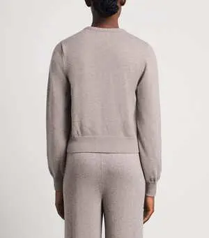 BARRIE Cashmere-cotton Jewel-button Cardigan