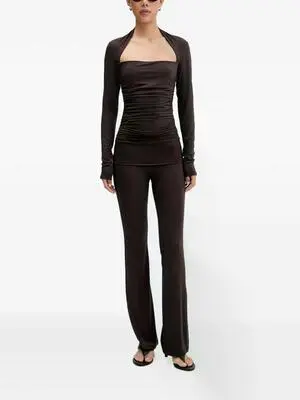 LA MANIA Sorrel Ruched Cut-out Top