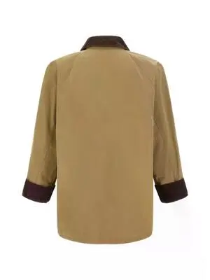 DUNST Waxed Corduroy-trim Jacket
