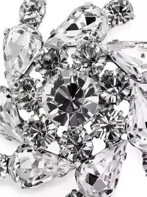 JENNIFER BEHR Shereen Crystal-embellished Brooch - Silver