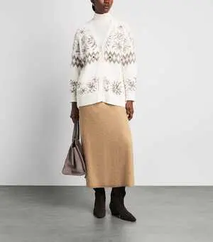 Fabiana Filippi Knitted Sequin Midi Skirt