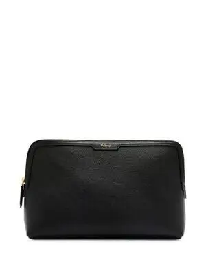 Mulberry Grained Leather Wash Bag - Black