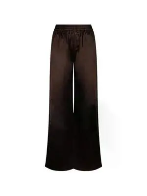 Derhy Capucine Satin-finish Wide-leg Trousers
