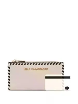Lola Casademunt Whipstitch-trim Logo-plaque Wallet Neutrals