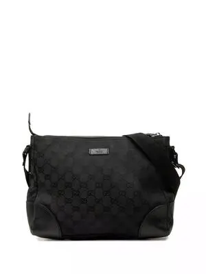 Gucci 2000-2015 Gg Canvas Crossbody Bag - Black