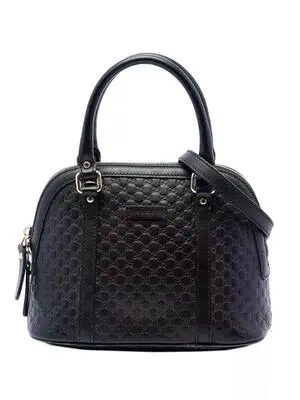 Gucci 2016-2026 Mini Microguccissima Dome Satchel - Black
