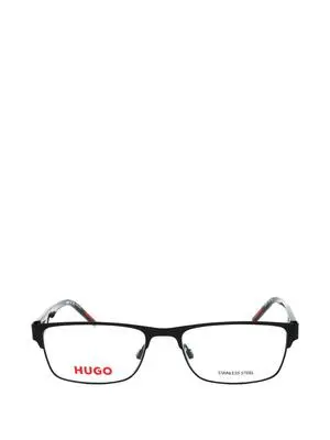 Hugo Rectangle-frame Glasses - Black