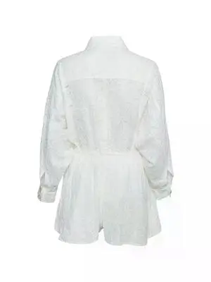 Zimmermann Crush Logo-embroidered Playsuit