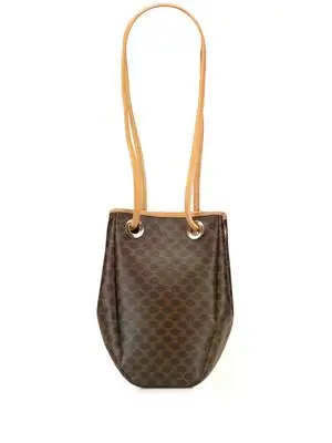 Celine 1990-2010 Macadam Coated Canvas Bucket Bag