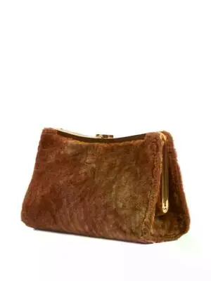 Simkhai Solange Shearling Clutch Bag