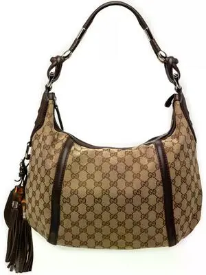 Gucci 2000-2015 Gg Canvas Techno Horsebit Hobo Bag - Neutrals