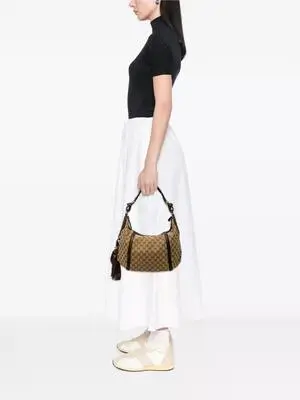 Gucci 2000-2015 Gg Canvas Techno Horsebit Hobo Bag