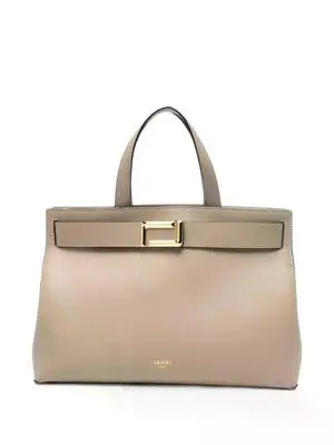 LANCEL Buckle-detail Leather Tote Bag - Neutrals