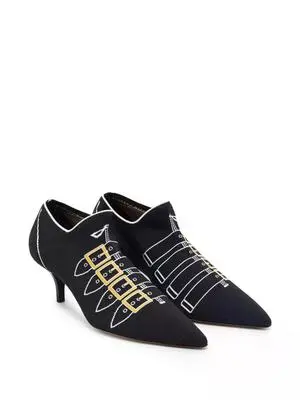 Marni Printed Buckle Pointed-toe Ankle Boots