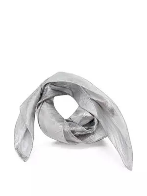 Hermès Carriage Pattern Square Scarf - Silver