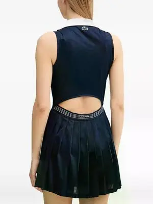 Lacoste Heritage Pleated Sleeveless Mini Dress