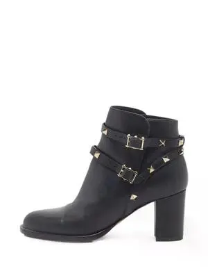 Valentino Garavani Rockstud Buckled Ankle Boots