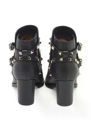 Valentino Garavani Rockstud Buckled Ankle Boots