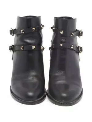 Valentino Garavani Rockstud Buckled Ankle Boots