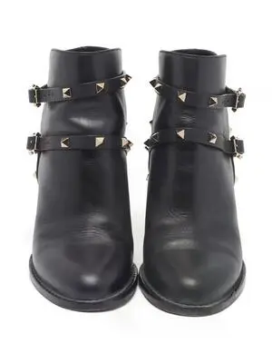 Valentino Garavani Rockstud Buckled Ankle Boots
