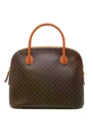 Celine 1997 Macadam Coated Canvas Dome Handbag