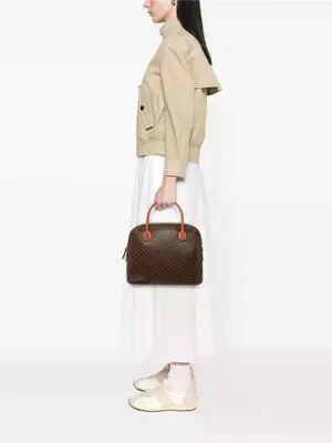 Celine 1997 Macadam Coated Canvas Dome Handbag