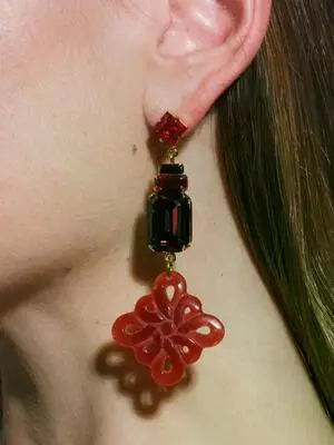 JENNIFER BEHR Katherina Crystal-embellished Earrings