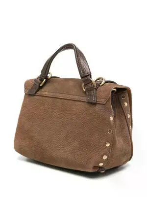 ZANELLATO Baby Postina Stud-embellished Suede Tote Bag