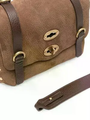 ZANELLATO Baby Postina Stud-embellished Suede Tote Bag