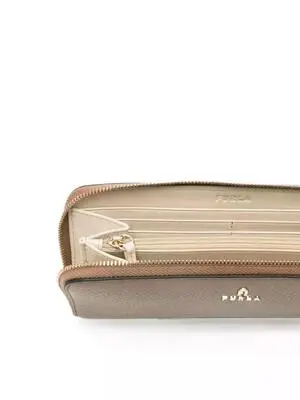 Furla Logo-plaque Pebbled-leather Wallet