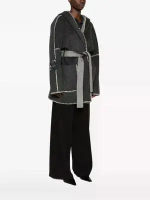 ERMANNO FIRENZE Belted Hooded Coat