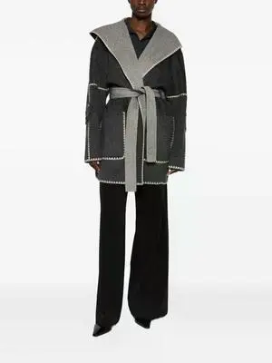 ERMANNO FIRENZE Belted Hooded Coat