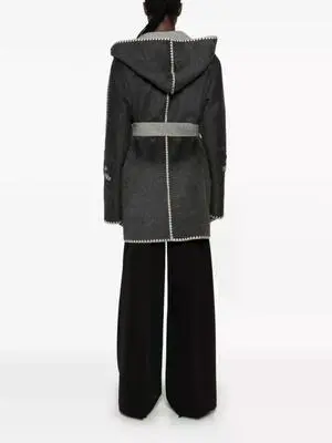 ERMANNO FIRENZE Belted Hooded Coat