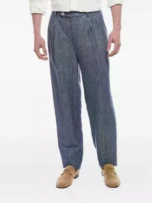 Brunello Cucinelli Pleated Straight-leg Trousers - Blue