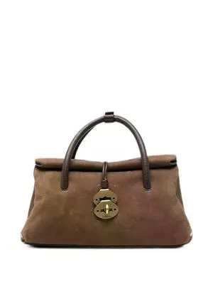 ZANELLATO Small Dotta Jones Stud-embellished Tote Bag - Brown