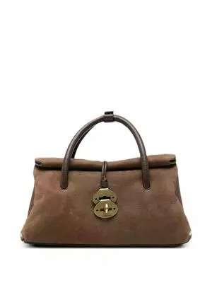 ZANELLATO Small Dotta Jones Stud-embellished Tote Bag Brown